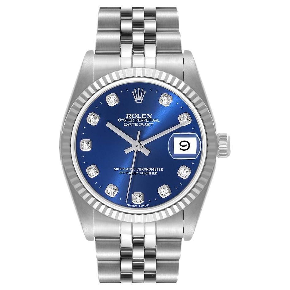 Rolex Datejust Midsize Steel White Gold Salmon Dial Watch 78274 Box ...