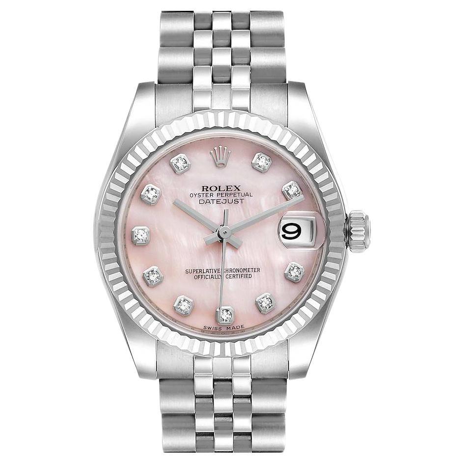 Rolex Datejust Midsize Steel Yellow Gold MOP Diamond Ladies Watch 78273 ...