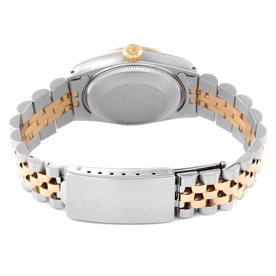 Rolex Datejust Midsize Steel Yellow Gold Diamond Dial Ladies Watch ...