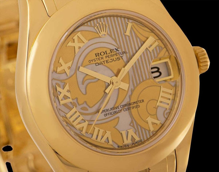 Rolex Datejust Pearlmaster Ladies 18 Karat Goldust Dream Mother of ...