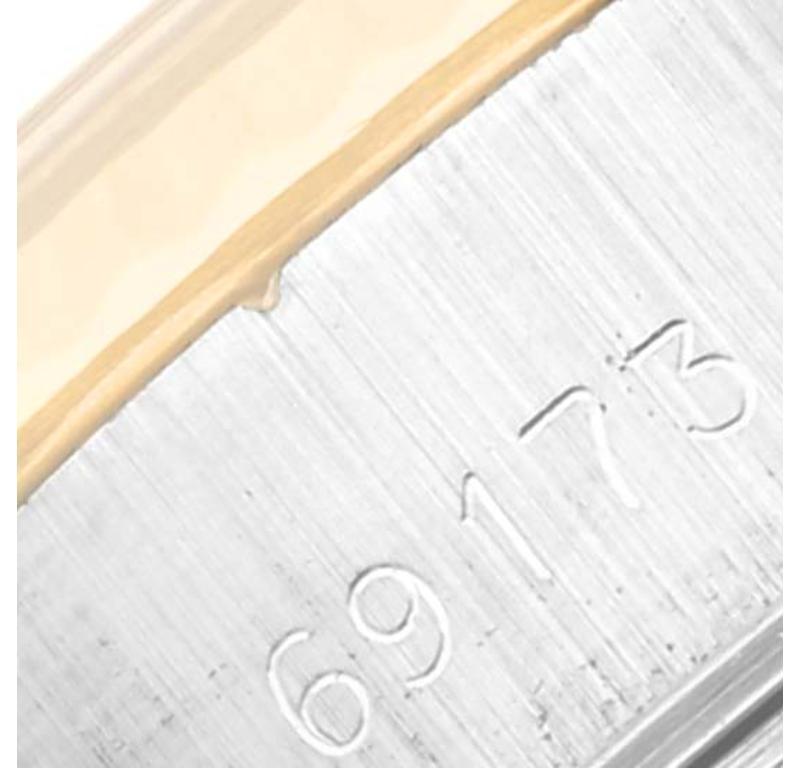 Rolex Datejust Pyramid Dial Steel Yellow Gold Ladies Watch 69173 Box ...