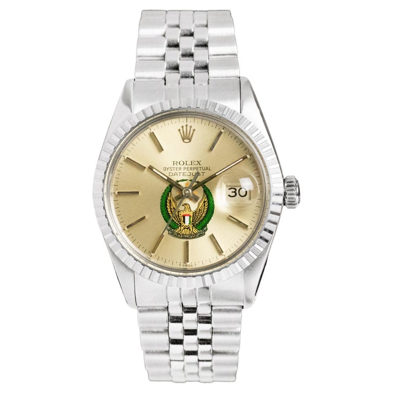 Rolex Datejust United Arab Emirates Armed Forces Wristwatch at 1stDibs