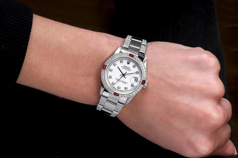 Rolex Datejust Side Diamond Bracelet Steel with Diamond Accent RT 68274 ...