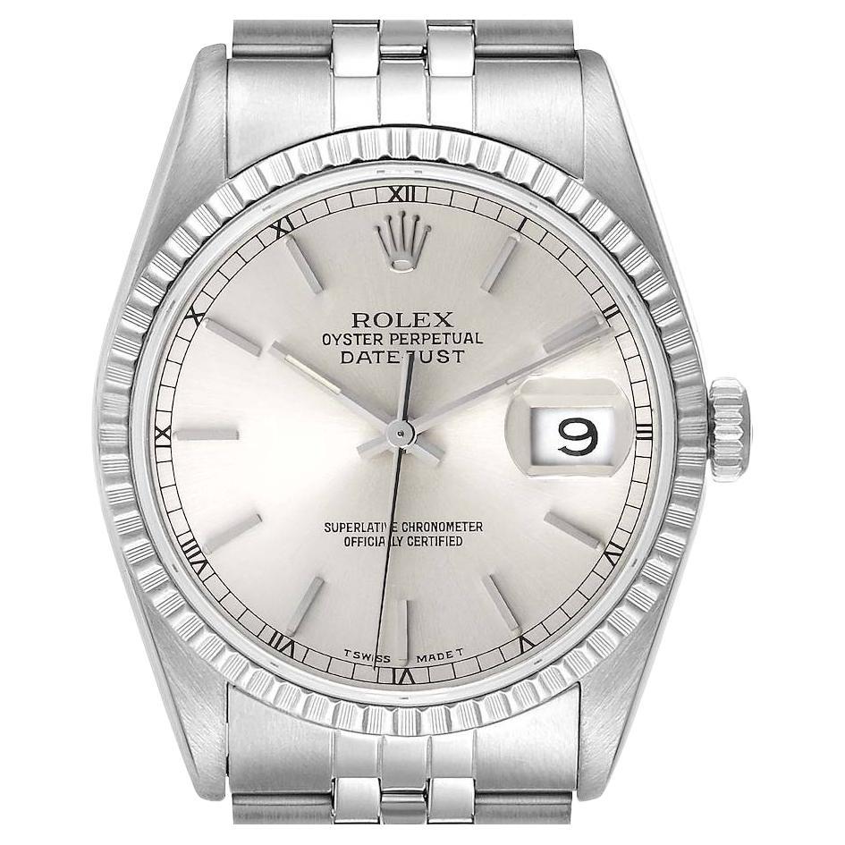 Rolex Datejust White Dial Jubilee Bracelet Steel Mens Watch 16220 For ...