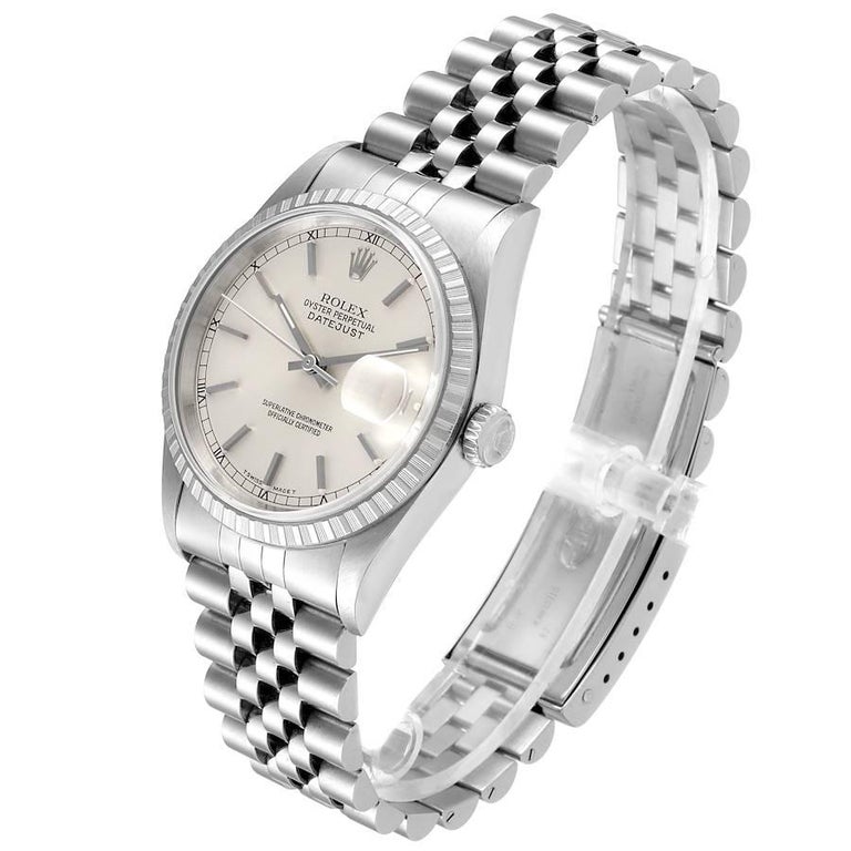 Rolex Datejust Silver Dial Jubilee Bracelet Steel Men's Watch 16220 For ...