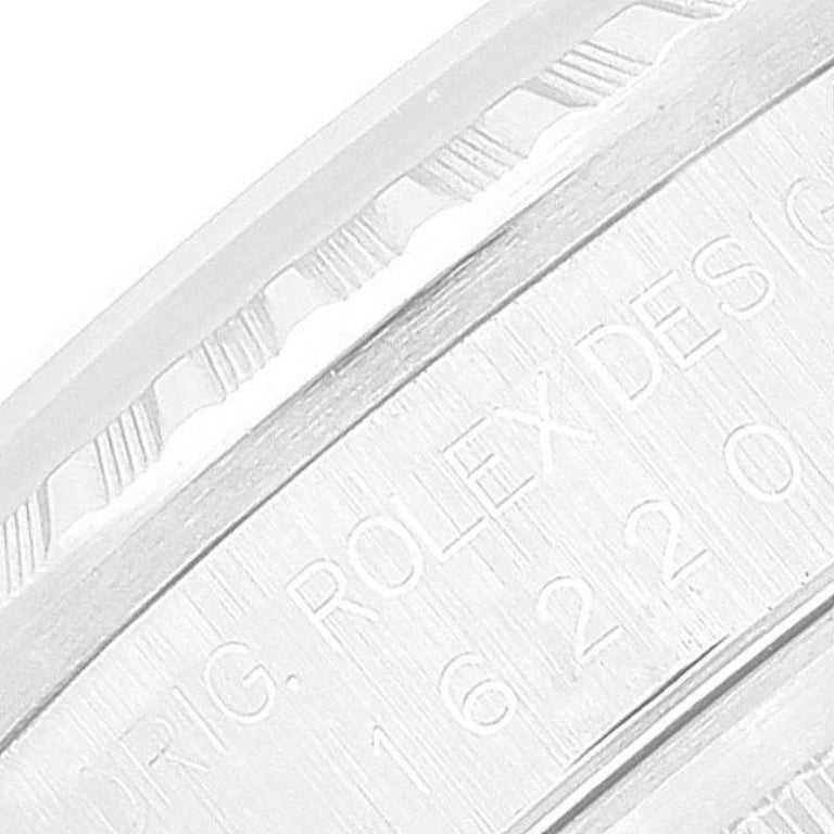 Rolex Datejust Silver Dial Oyster Bracelet Steel Mens Watch 16220 Box ...