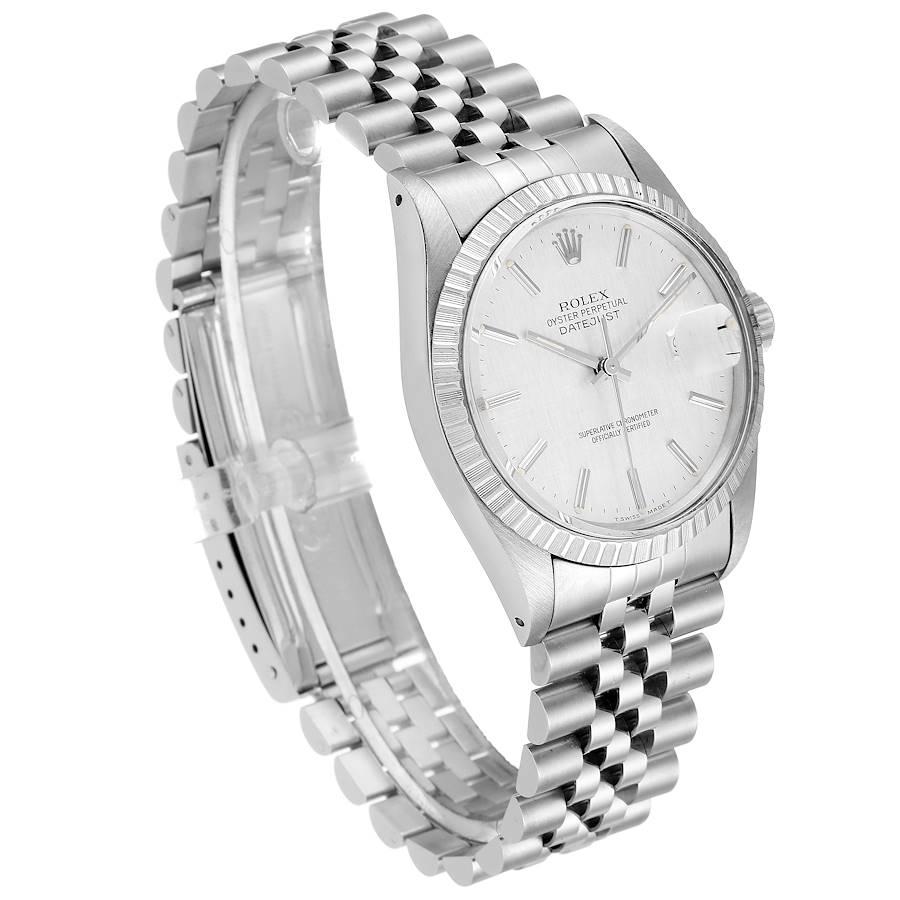Rolex Datejust Silver Linen Dial Vintage Steel Men's Watch 16030 For ...