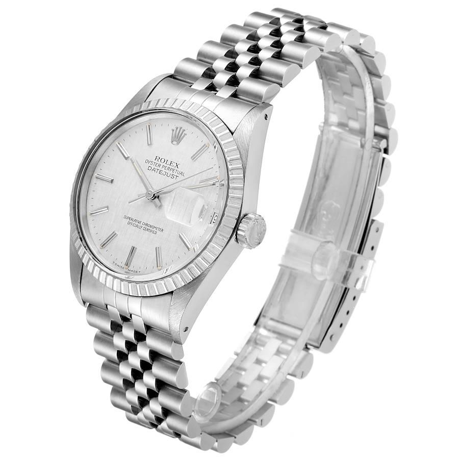 Rolex Datejust Silver Linen Dial Vintage Steel Men's Watch 16030 For ...