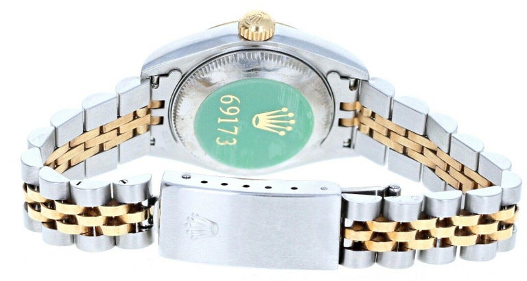 Rolex Datejust SS and 18k Gold Blue Jade Dial Jubilee Bracelet Watch ...