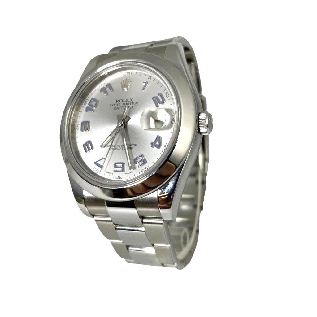 Rolex Datejust Stainless Steel Silver Arabic Dial at 1stDibs | rolex ...