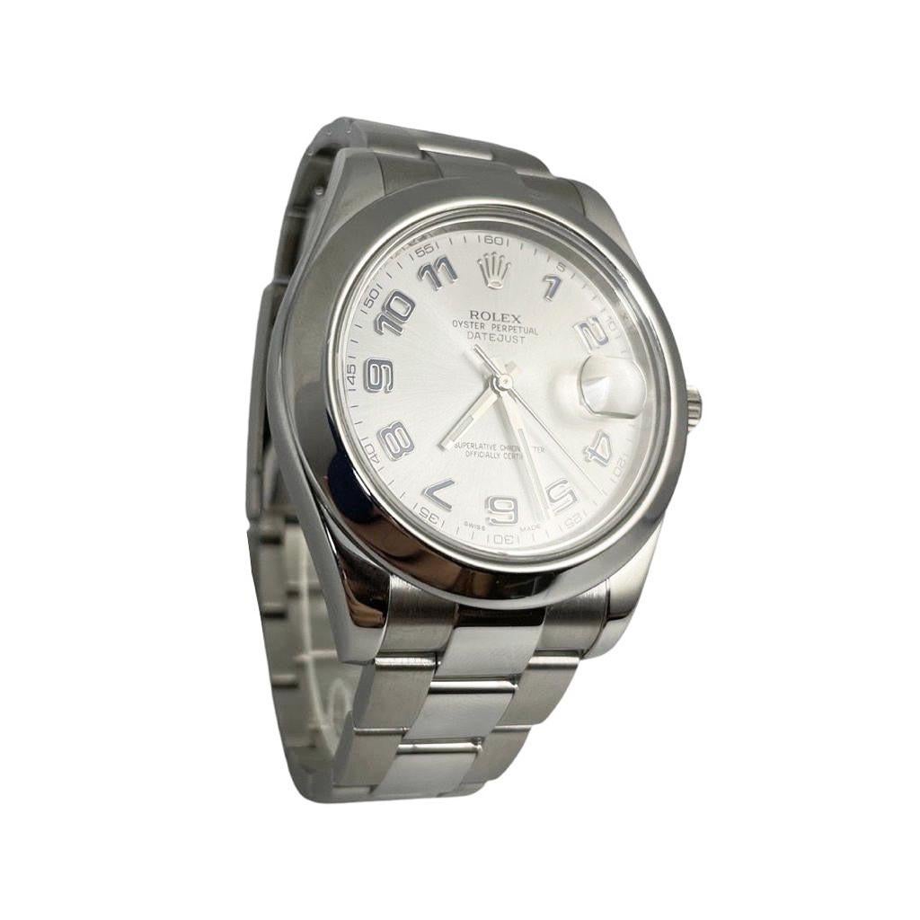 Rolex Datejust Stainless Steel Silver Arabic Dial at 1stDibs | rolex ...