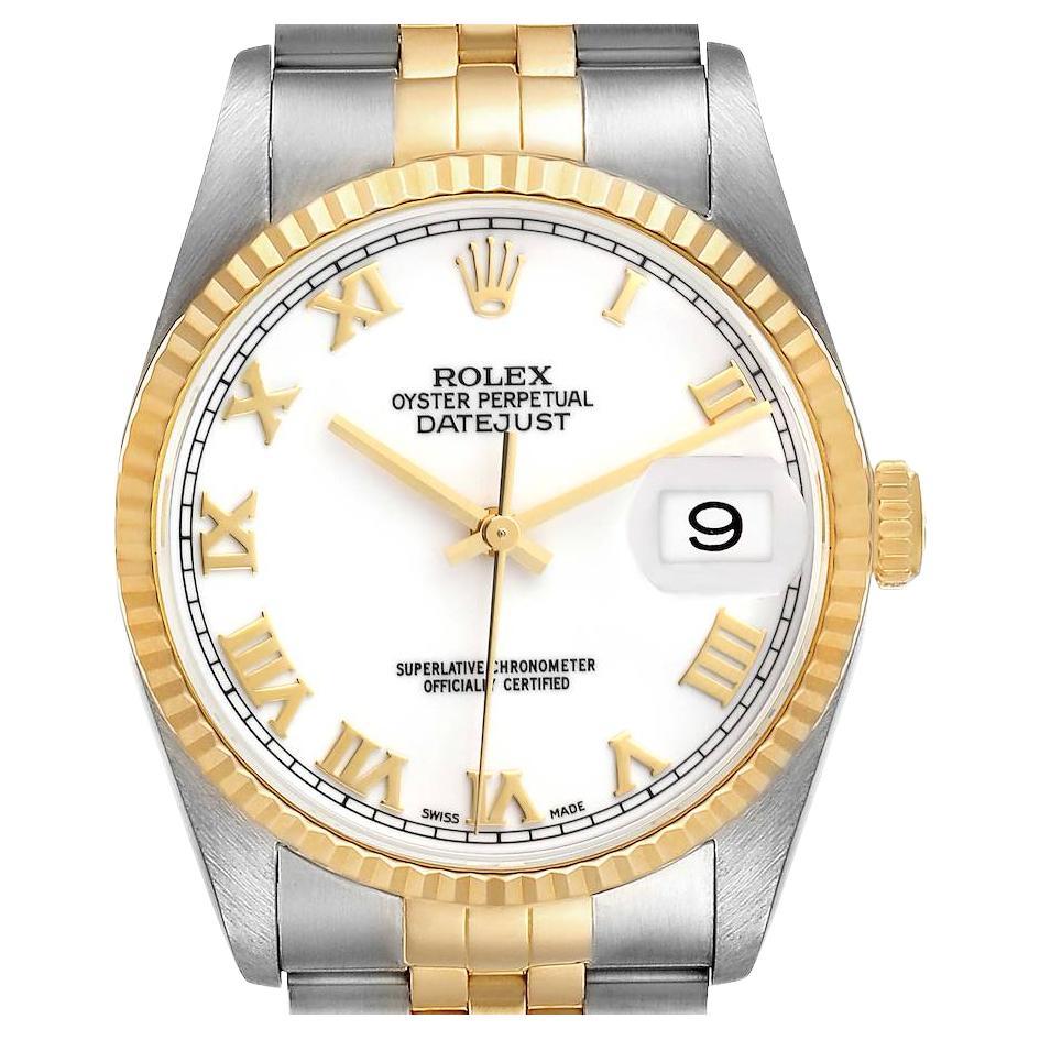 Rolex Datejust Stainless Steel Yellow Gold Mens Watch 16233 Box Papers ...