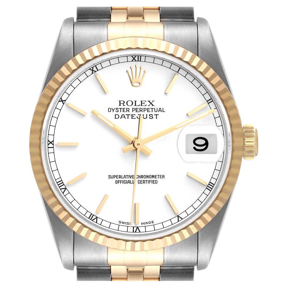 Rolex Yellow Gold Stainless Steel Datejust Blue Dial Wristwatch Ref ...