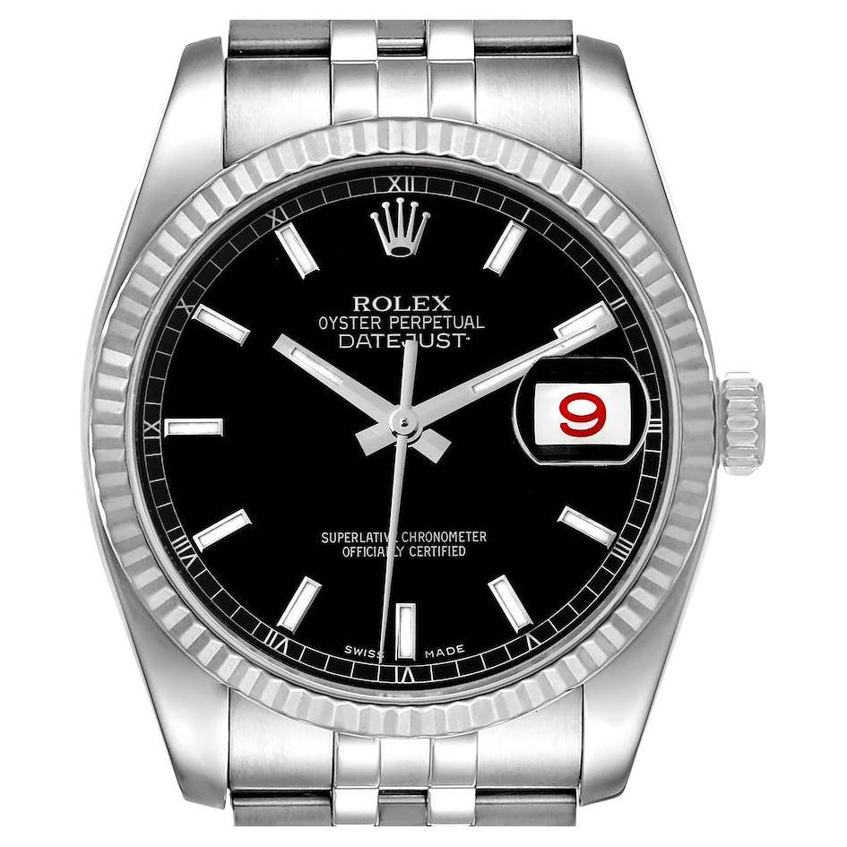 Rolex Datejust Steel White Gold Mother of Pearl Diamond Dial Watch ...