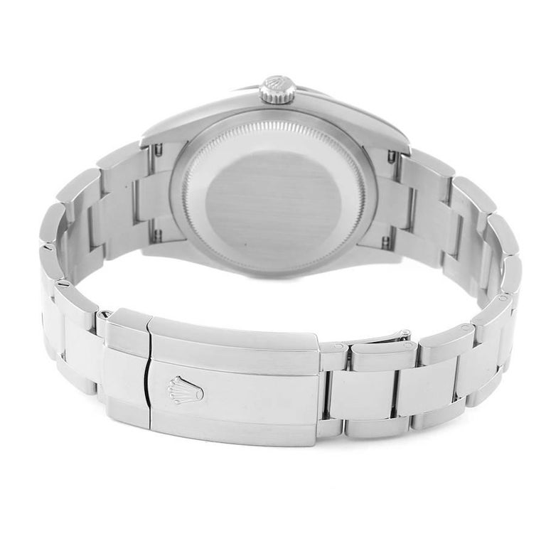 Rolex Datejust Steel White Gold Black Diamond Dial Mens Watch 126234 ...