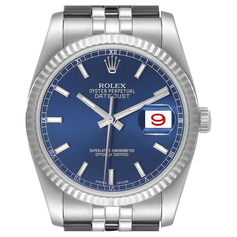 Rolex Datejust 116234 Men's Watch in 18kt Stainless Steel/White Gold ...