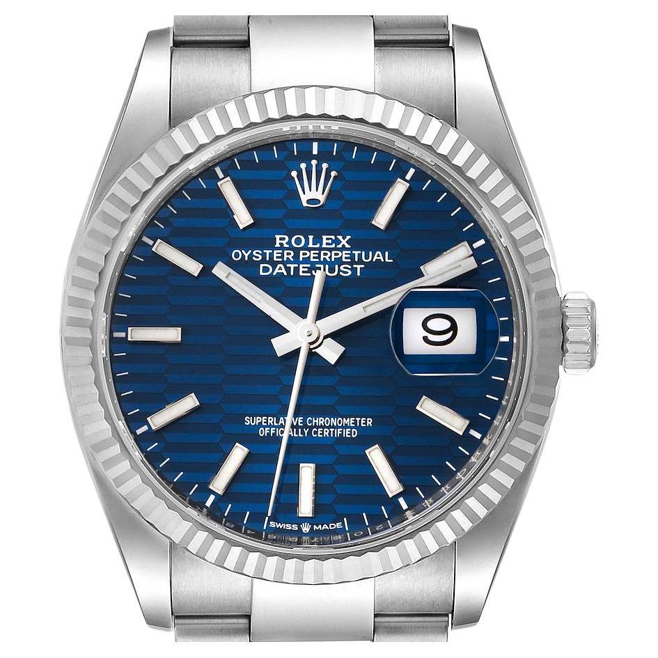 Rolex Men's Datejust Watch S/S and White Gold Ice Blue Diamond Dial ...