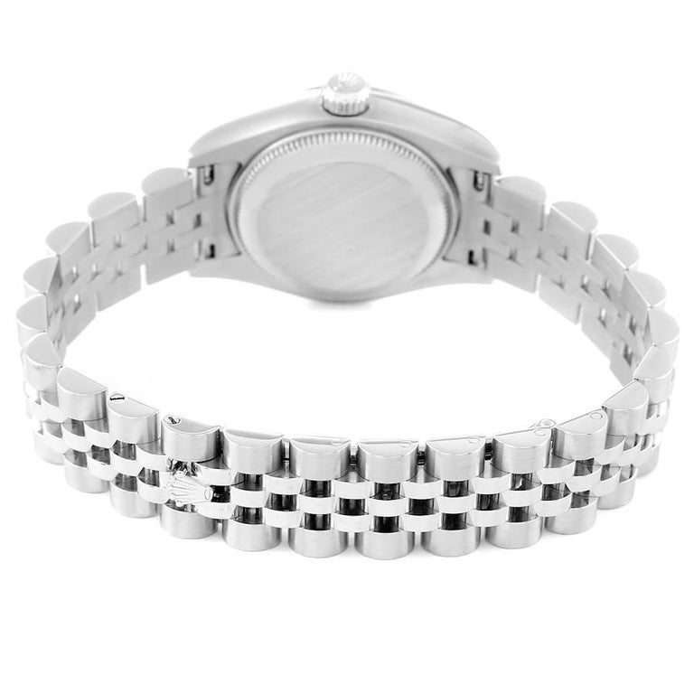 Rolex Datejust Steel White Gold Blue Roman Dial Ladies Watch 179174 Box ...