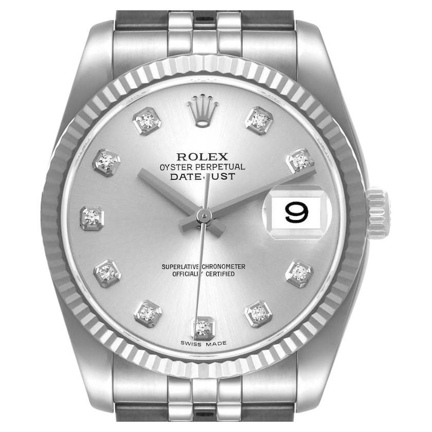 Rolex 116234 Datejust Blue Diamond Dial at 1stDibs