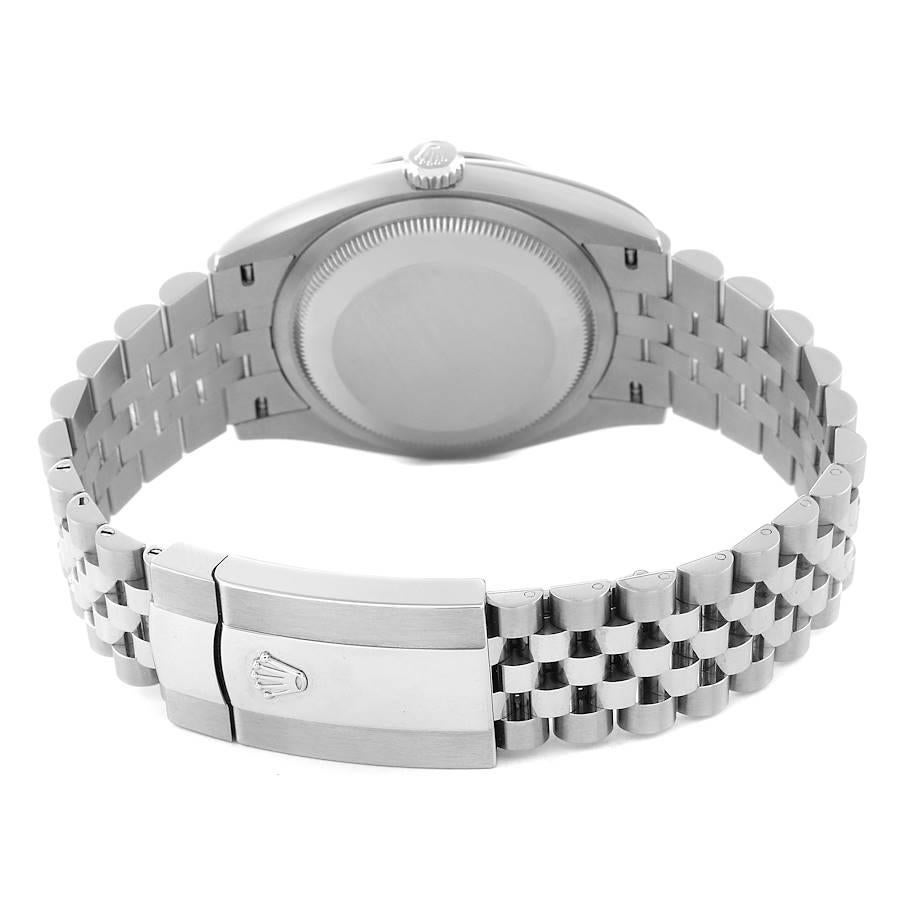 Rolex Datejust Steel White Gold Mint Green Dial Mens Watch 126234 Box ...