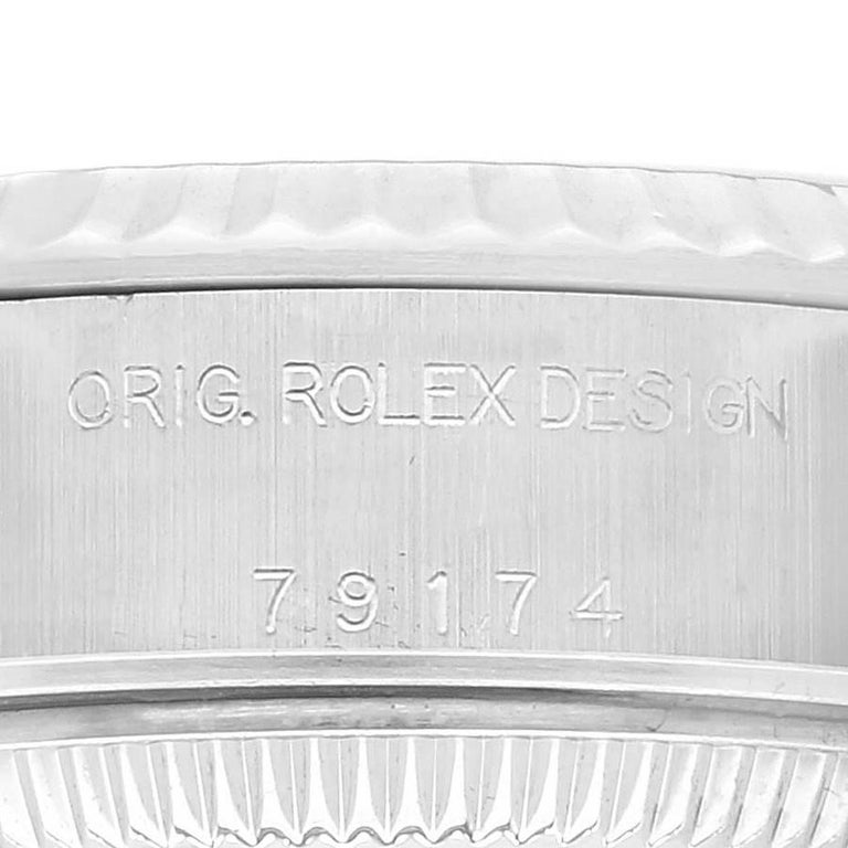 Rolex Datejust Steel White Gold Mother of Pearl Diamond Ladies Watch ...