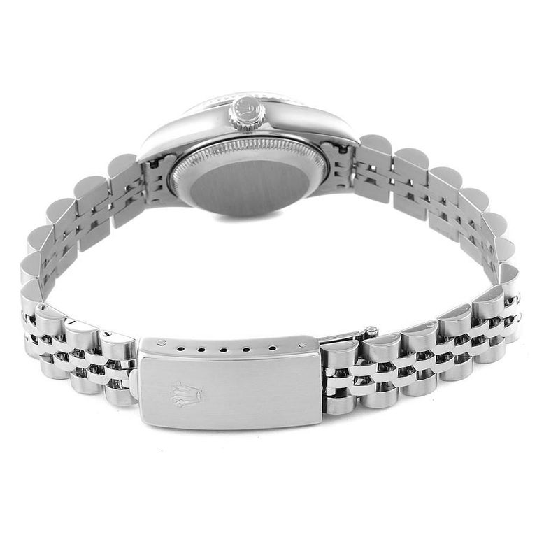 Rolex Datejust Steel White Gold Mother of Pearl Diamond Ladies Watch ...