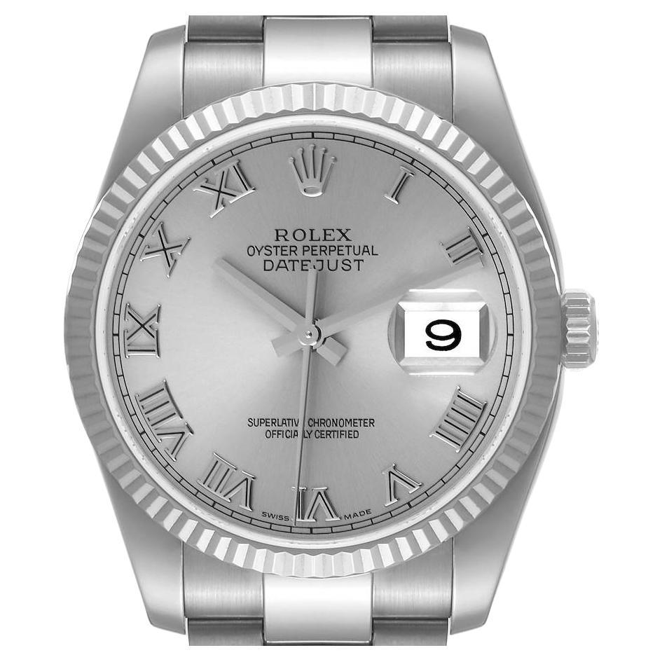 Rolex Datejust White Dial Oyster Bracelet Steel Men's Watch 126200 Box ...