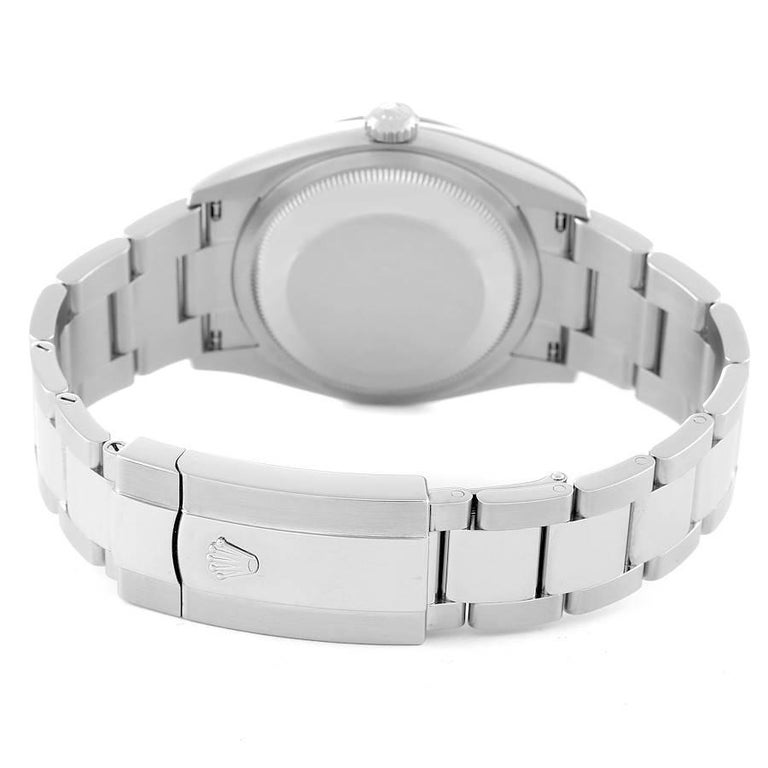 Rolex Datejust Steel White Gold Silver Dial Mens Watch 126234 Box Card ...