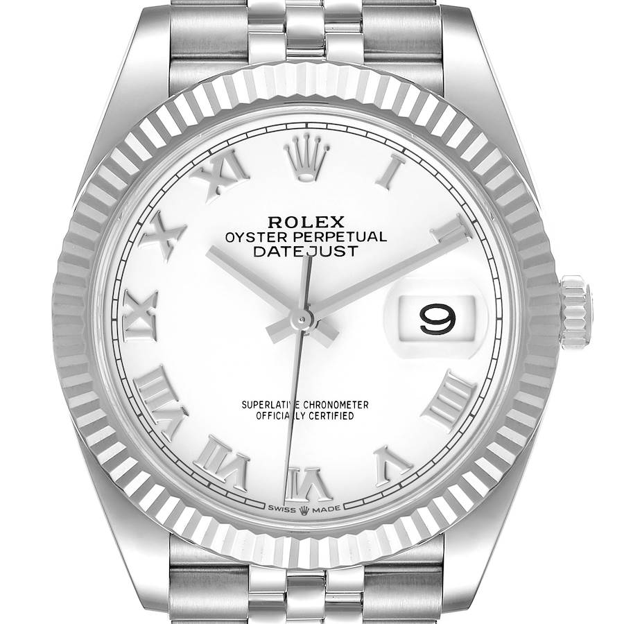 Rolex Datejust White Dial Oyster Bracelet Steel Men's Watch 126200 Box ...