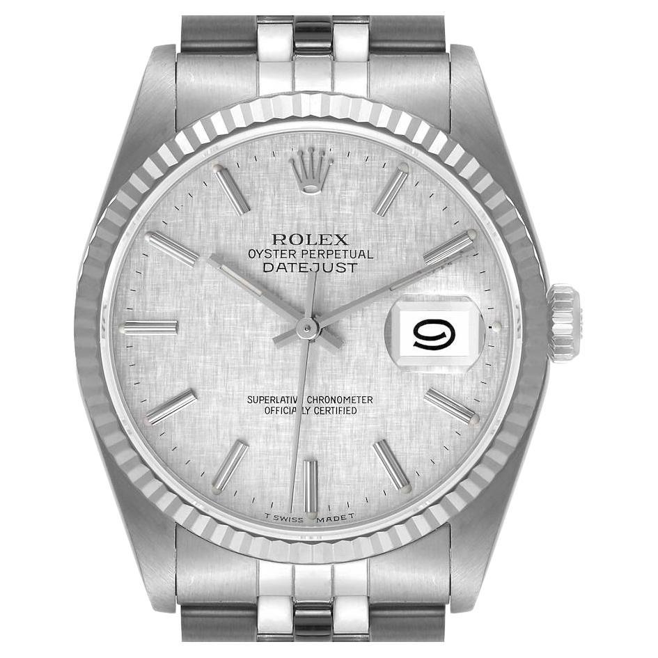 Rolex Datejust 16234 White Dial Men's Watch For Sale at 1stDibs
