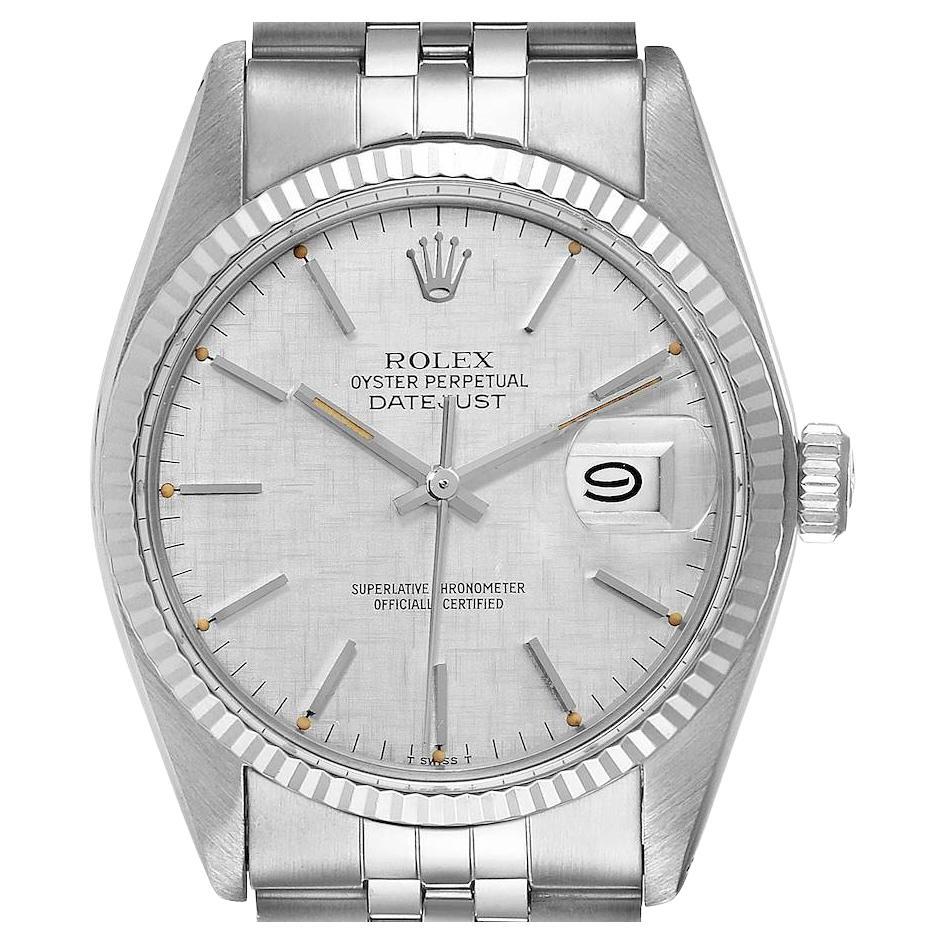 Vintage Rolex Datejust Reference 1600 with Linen Dial, 1971 at 1stDibs