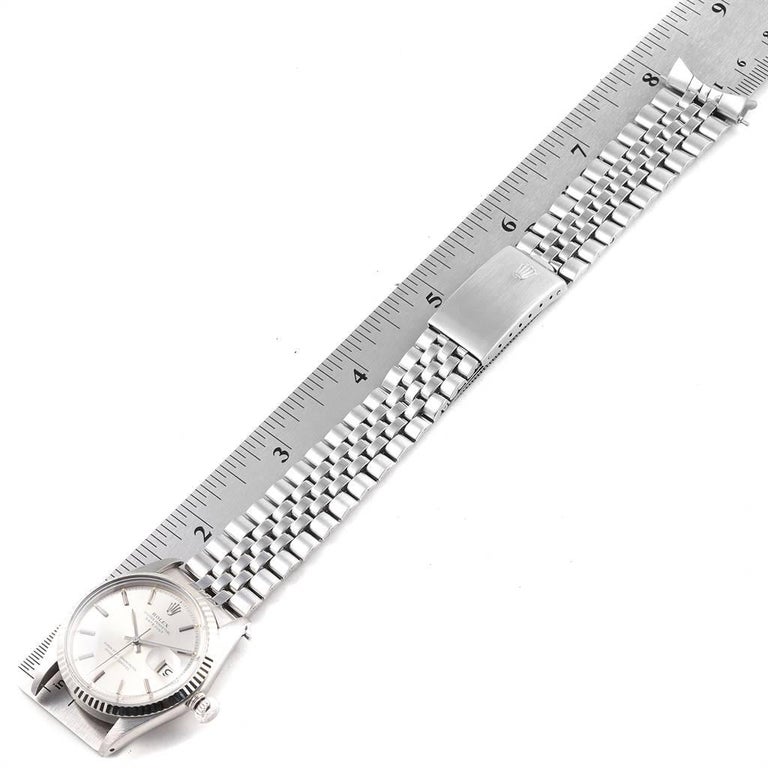 Rolex Datejust Steel White Gold Silver Sigma Dial Vintage Men's Watch ...