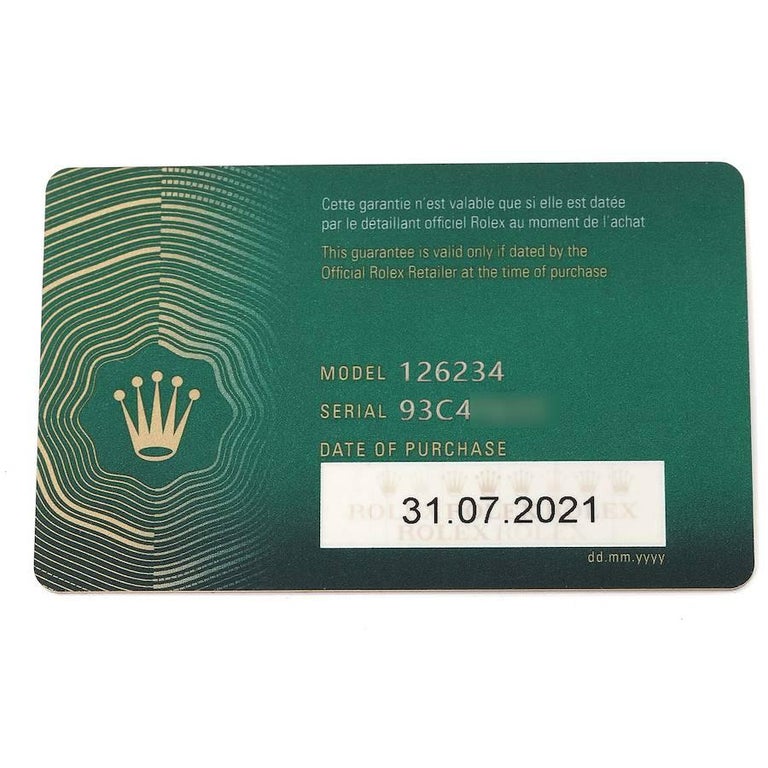 Rolex Datejust Steel White Gold Wimbledon Dial Mens Watch 126234 Box ...