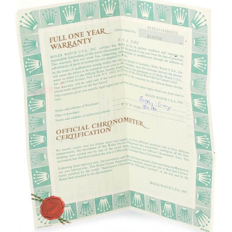 Rolex Datejust Steel Yellow Gold Black Dial Men’s Watch 16233 Box ...