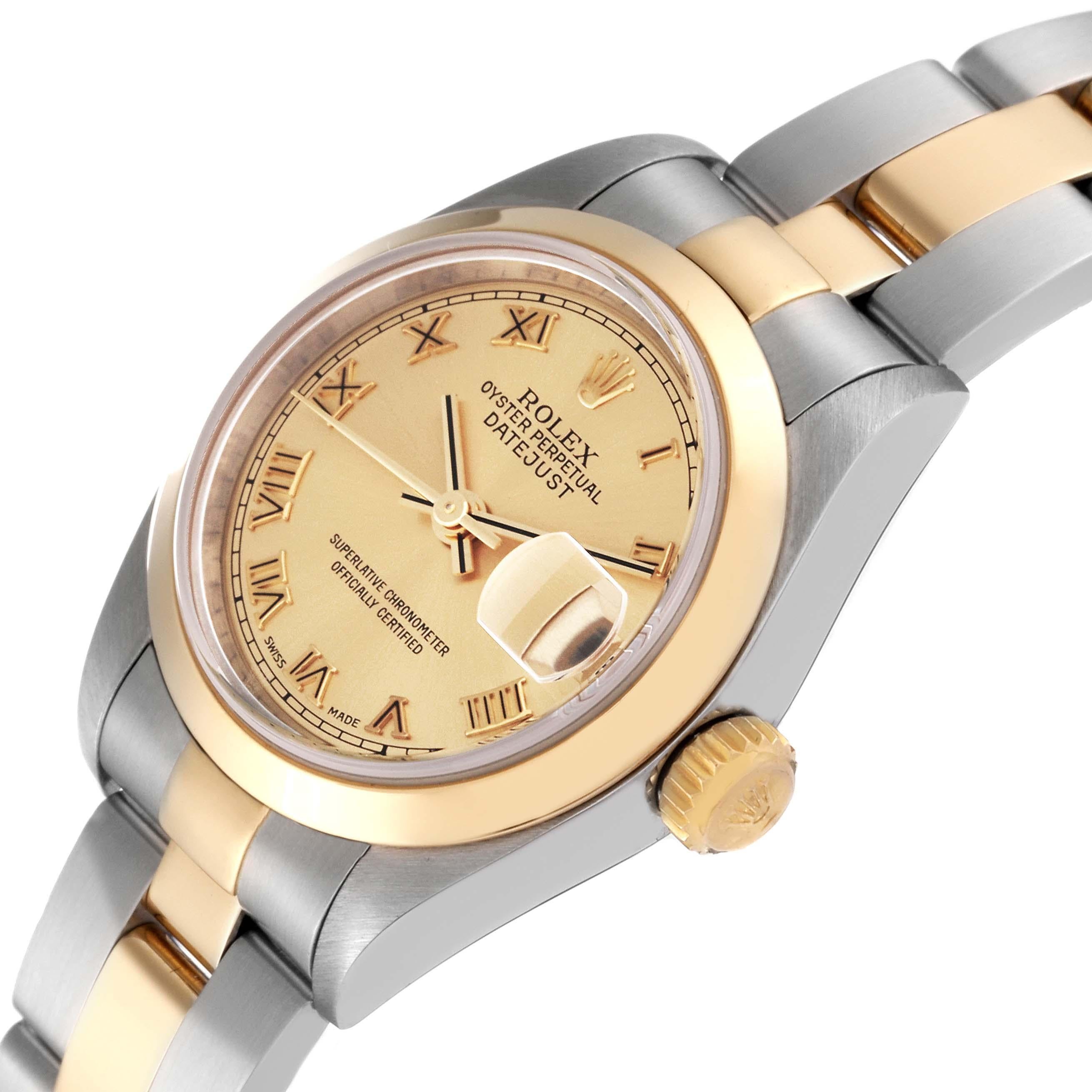 Rolex Datejust Steel Yellow Gold Champagne Dial Ladies Watch 79163 For ...