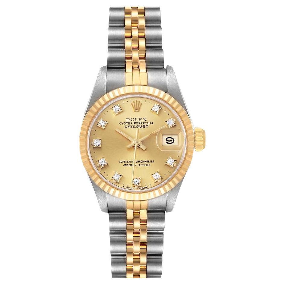 Rolex Datejust 69173, Champagne Dial, Certified and Warranty at 1stDibs