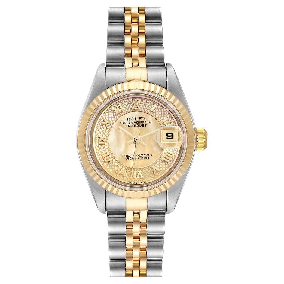 Rolex Datejust Steel Yellow Gold White Diamond Dial Ladies Watch 79173 ...