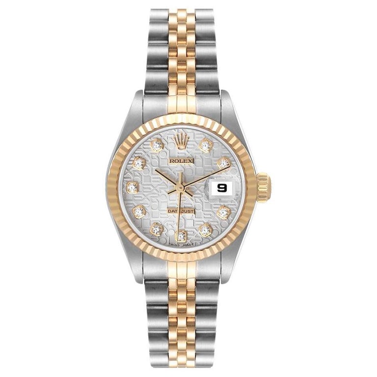 Rolex Datejust Steel Yellow Gold Diamond Dial Ladies Watch 79173 Box ...