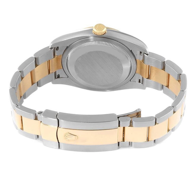 Rolex Datejust Steel Yellow Gold Diamond Dial Mens Watch 116233 Box ...