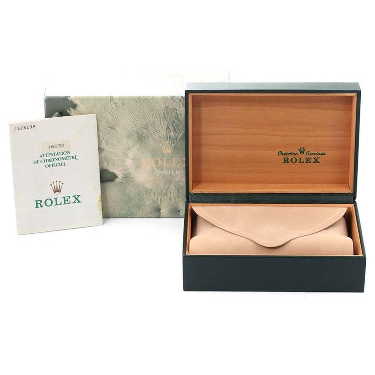 Rolex Datejust Steel Yellow Gold Diamond Dial Mens Watch 16233 Box ...