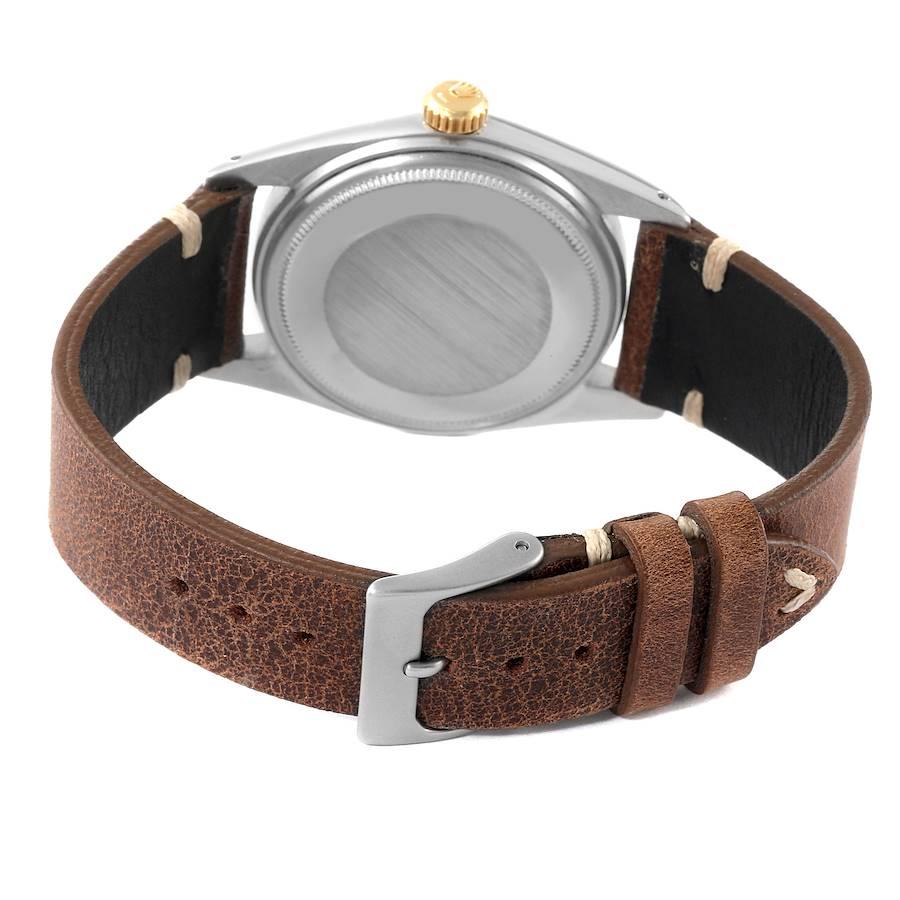 Rolex Datejust Steel Yellow Gold Fat Boy Dial Vintage Mens Watch 1601 ...