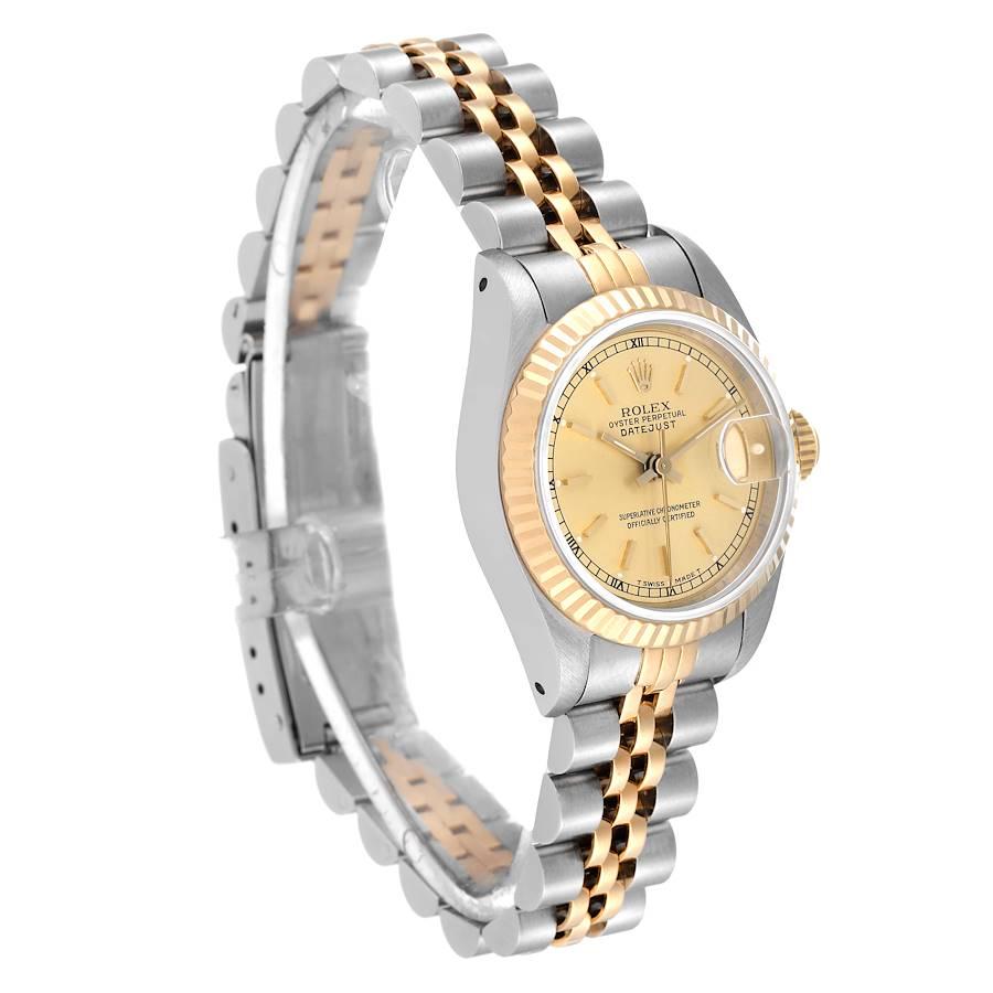 Rolex Datejust Steel Yellow Gold Fluted Bezel Ladies Watch 69173 Box ...