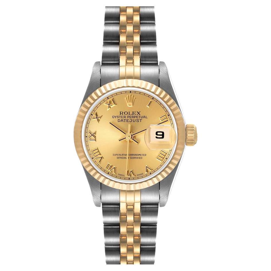 Rolex Yellow Gold Stainless Steel Datejust Fluted Bezel wristwatch at ...