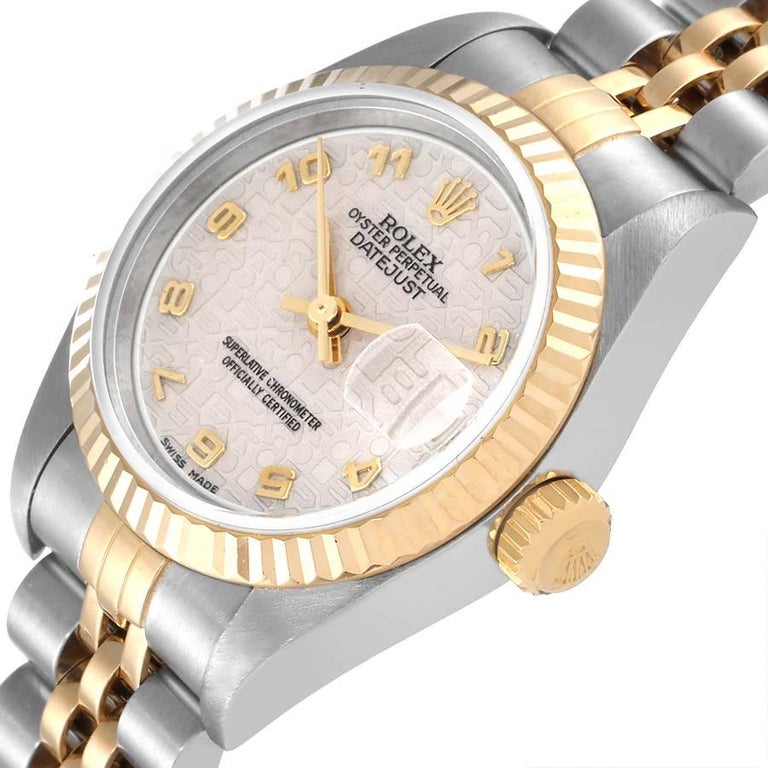 Rolex Datejust Steel Yellow Gold Ivory Anniversary Dial Ladies Watch ...