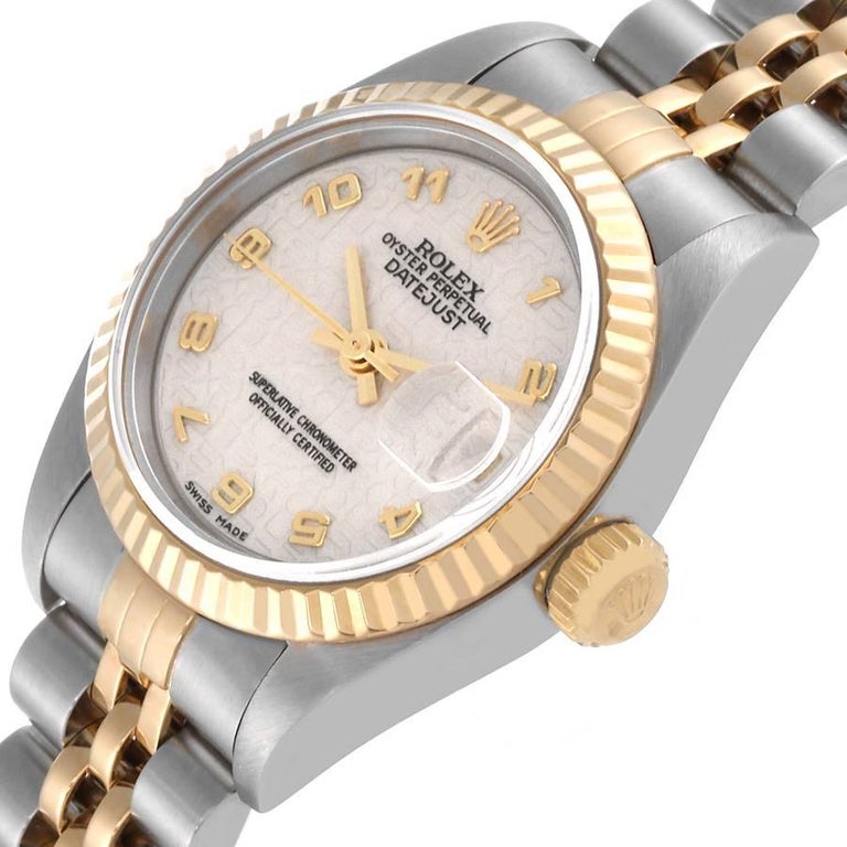 Rolex Datejust Steel Yellow Gold Ivory Anniversary Dial Ladies Watch ...