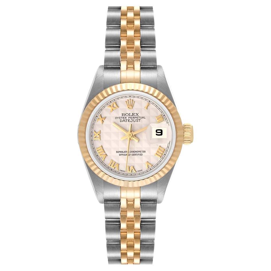 Rolex Datejust Gold Rare Diamond Lapis Lazuli Pyramid Dial 69138 Watch ...