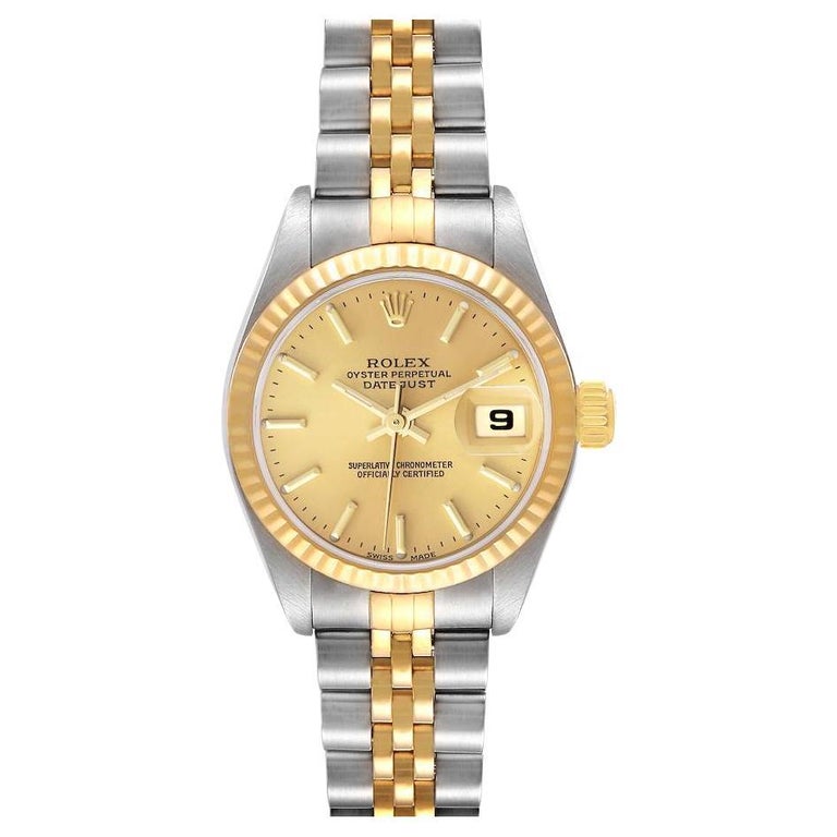 Rolex Datejust Steel Yellow Gold Jubilee Bracelet Ladies Watch 79173 at ...