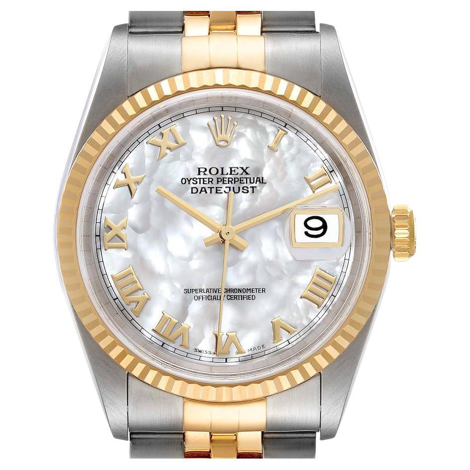 ROLEX Yellow Gold Datejust Sapphire Crystal Malachite Dial at 1stDibs