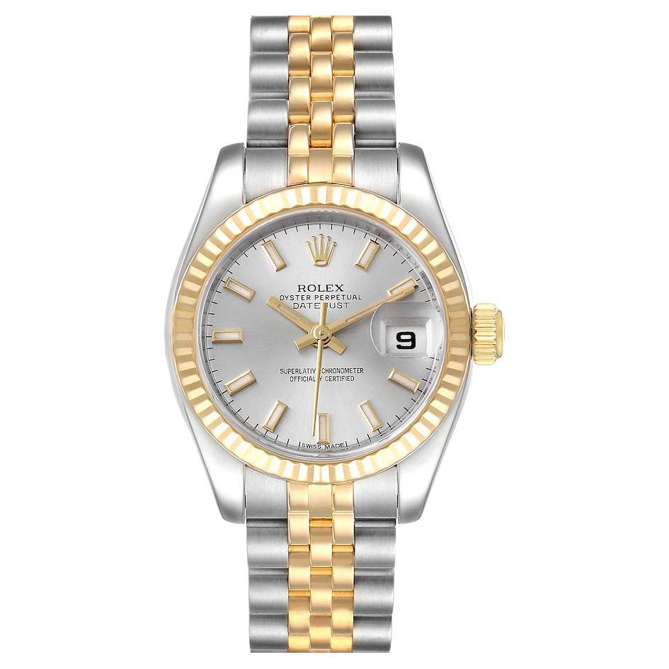 Rolex Ladies Datejust, Ref 179173, Diamond Dial, Box and Papers at 1stDibs