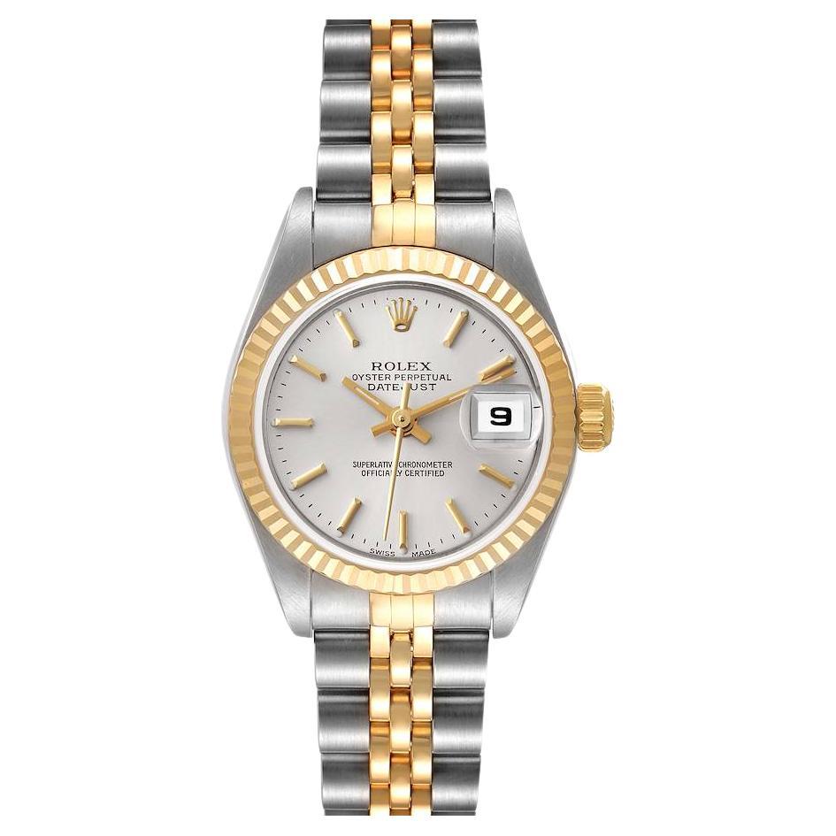 Rolex Datejust Steel Yellow Gold Pyramid Dial Ladies Watch 79173 Box ...